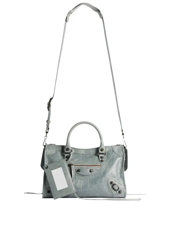 Balenciaga Le City Bag Small In Arena Leather - Blue