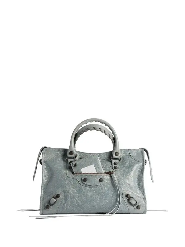 Balenciaga Le City Bag Small In Arena Leather - Blue
