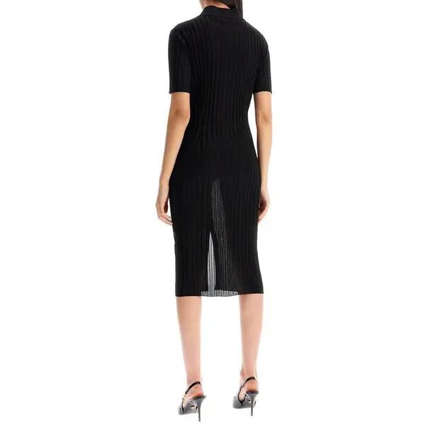 Versace Knitted Mini Dress With Medusa Logo Buttons
