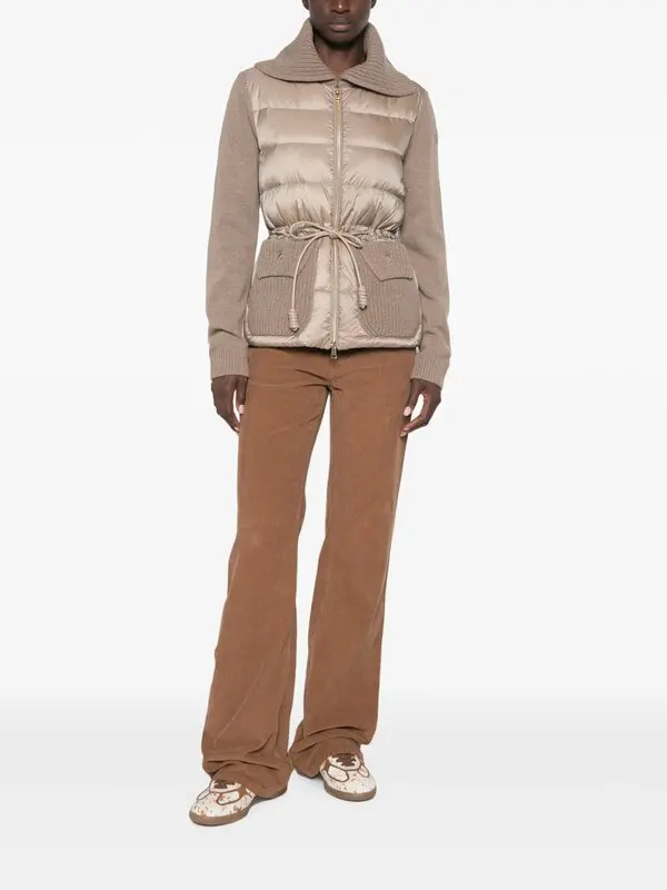 Moncler Wool & Cashmere Blend Padded Zip-up Cardigan