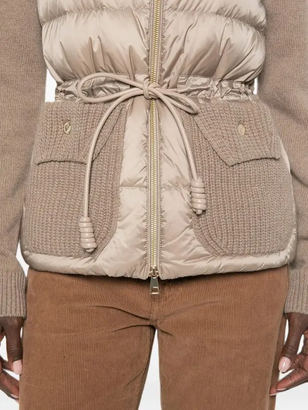 Moncler Wool & Cashmere Blend Padded Zip-up Cardigan