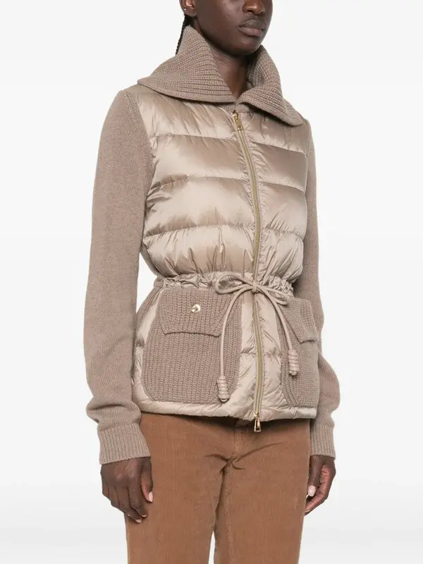 Moncler Wool & Cashmere Blend Padded Zip-up Cardigan