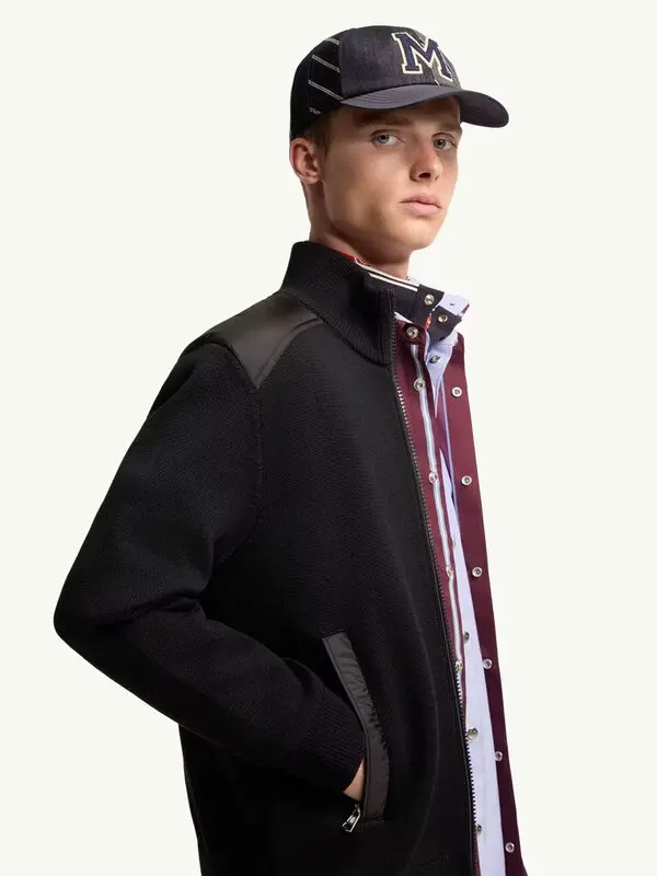 Moncler Padded Wool Zip-up Cardigan