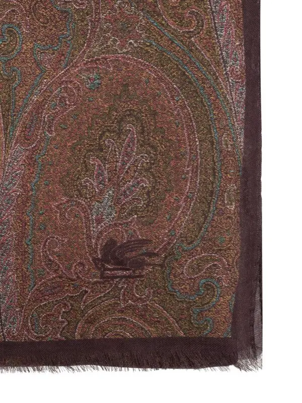 Etro Sciarpa Sfrangiata Stampa Paisely