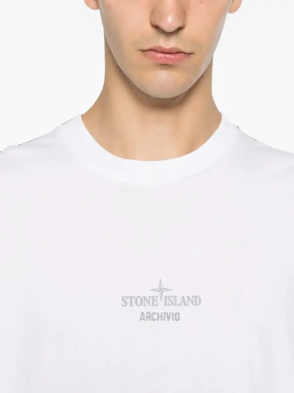 Stone Island Regular Fit T-shirt With `archivio` Print