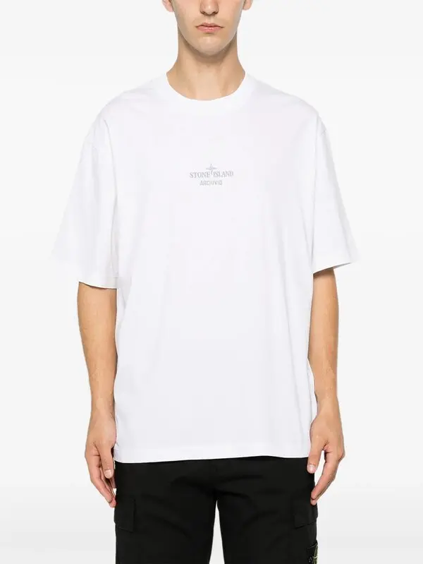 Stone Island Regular Fit T-shirt With `archivio` Print