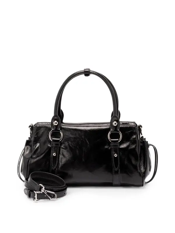 Miu Miu Glossy Leather Handbag - Black