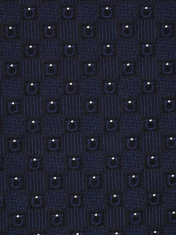 FERRAGAMO Gancini Silk Jacquard Tie