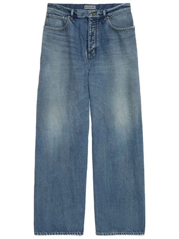 Balenciaga Organic Japanese Denim Baggy Jeans - Blue