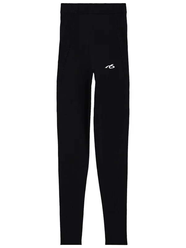 Balenciaga Sporty Knit Viscose Leggings - Black