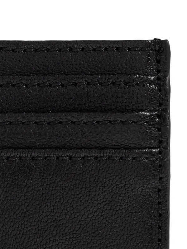VIVIENNE WESTWOOD Flat Card Holder In Washed-look Leather