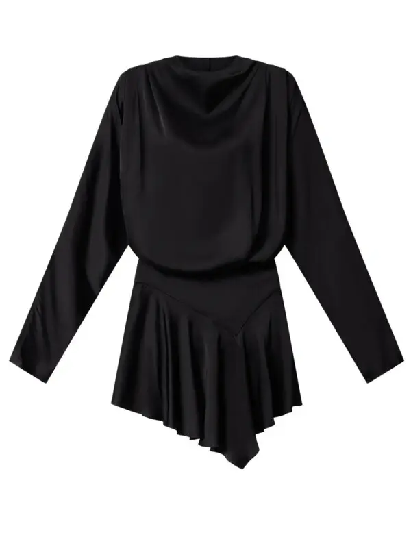 Isabel Marant Étoile Asymmetrical Draped Dress - Black