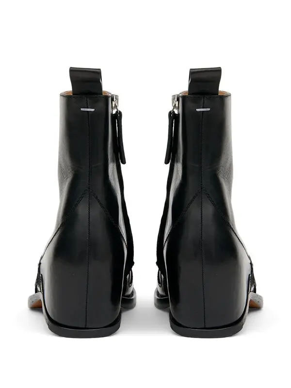 MAISON MARGIELA Western Flame Heel-less Boots - Black