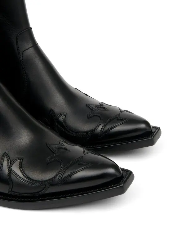 MAISON MARGIELA Western Flame Heel-less Boots - Black