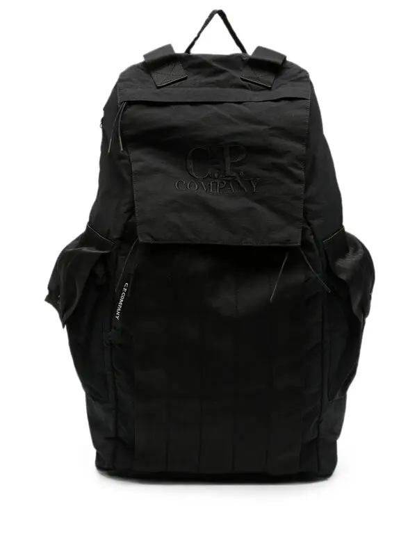 C.P. COMPANY Logo-embroidered Backpack - Black
