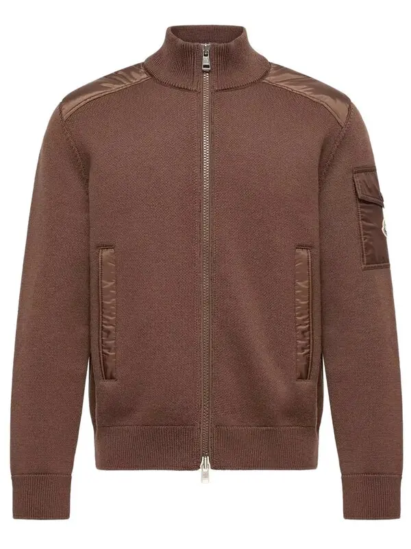 Moncler Padded Wool Zip-up Cardigan