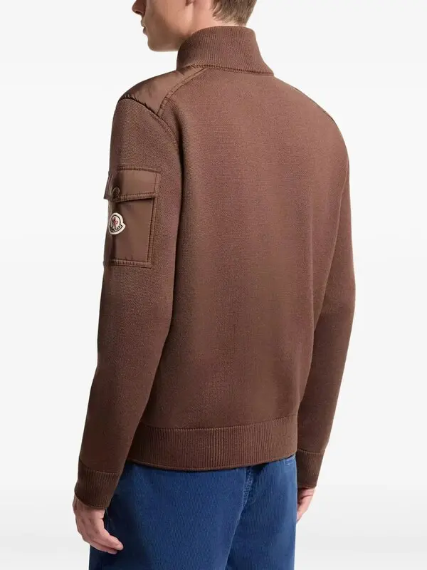 Moncler Padded Wool Zip-up Cardigan