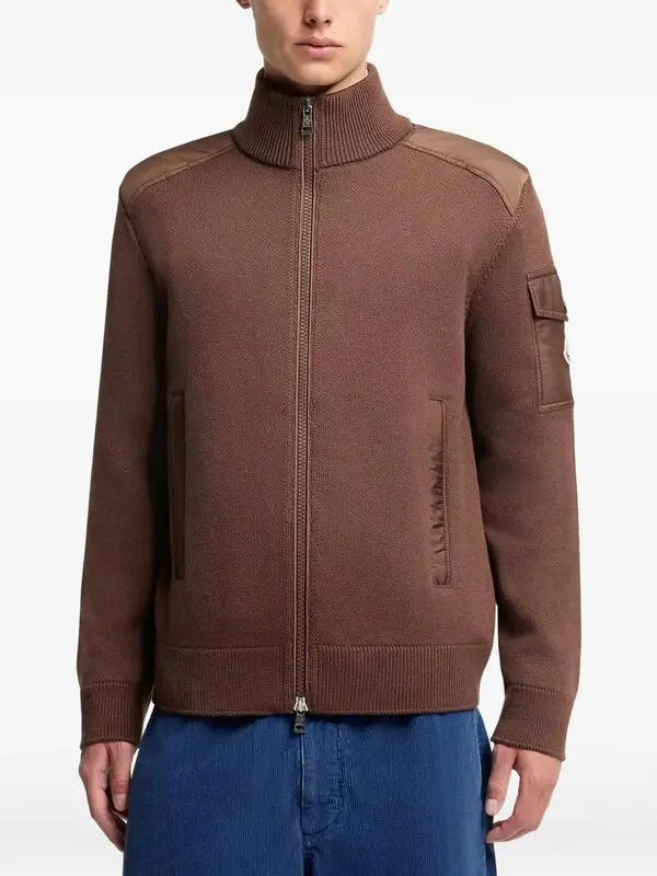 Moncler Padded Wool Zip-up Cardigan