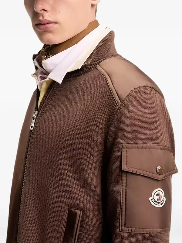 Moncler Padded Wool Zip-up Cardigan
