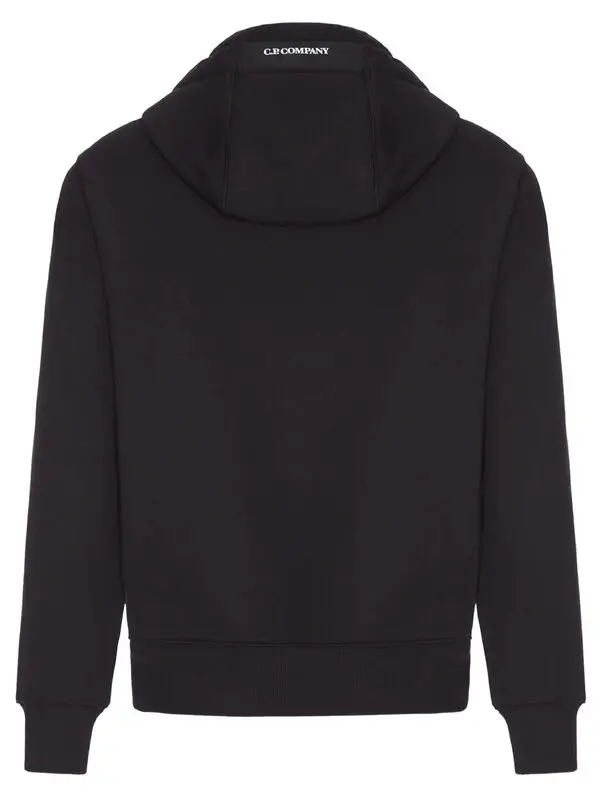 C.P. COMPANY Diagonal Raised Fleece Hooded Lens Sweatshirt