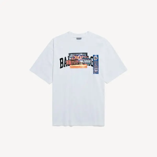 Balenciaga Graphic-print Oversized-fit T-shirt - White