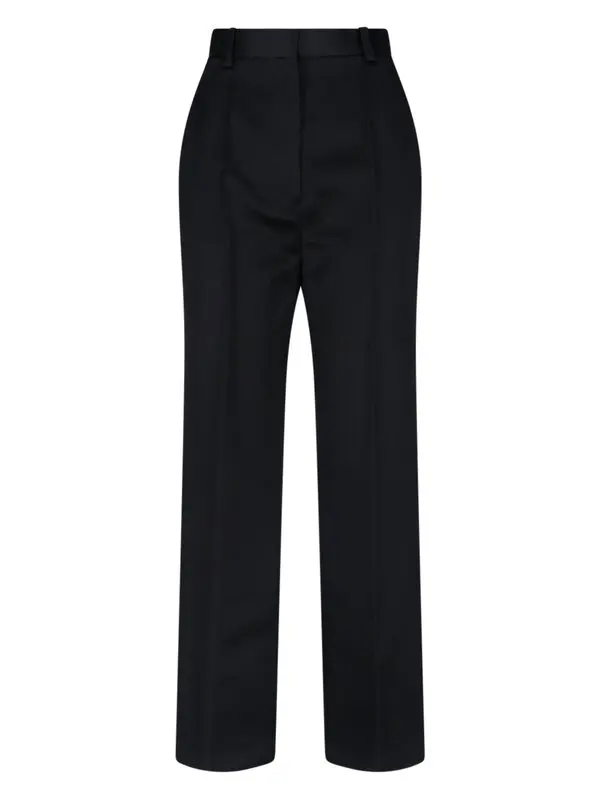 Loro Piana 100% Silk Tailored Trousers - Black
