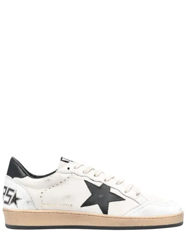 GOLDEN GOOSE Ballstar Leather Sneakers - Black