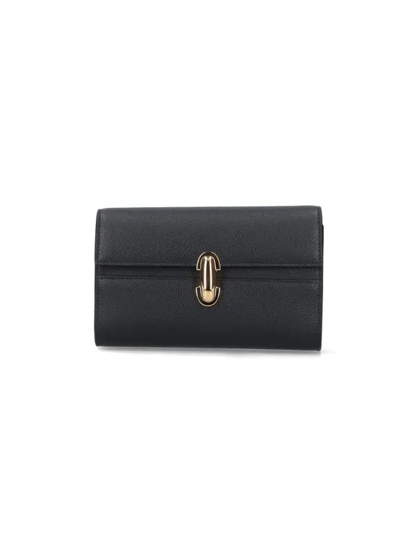 Savette Small Calfskin Handbag - Black