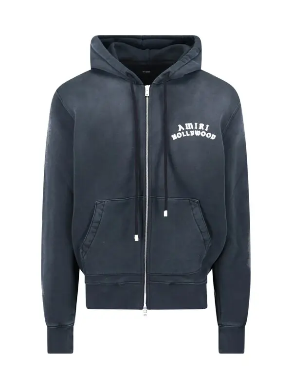 Amiri Hollywood-embellished Zip-up Hoodie
