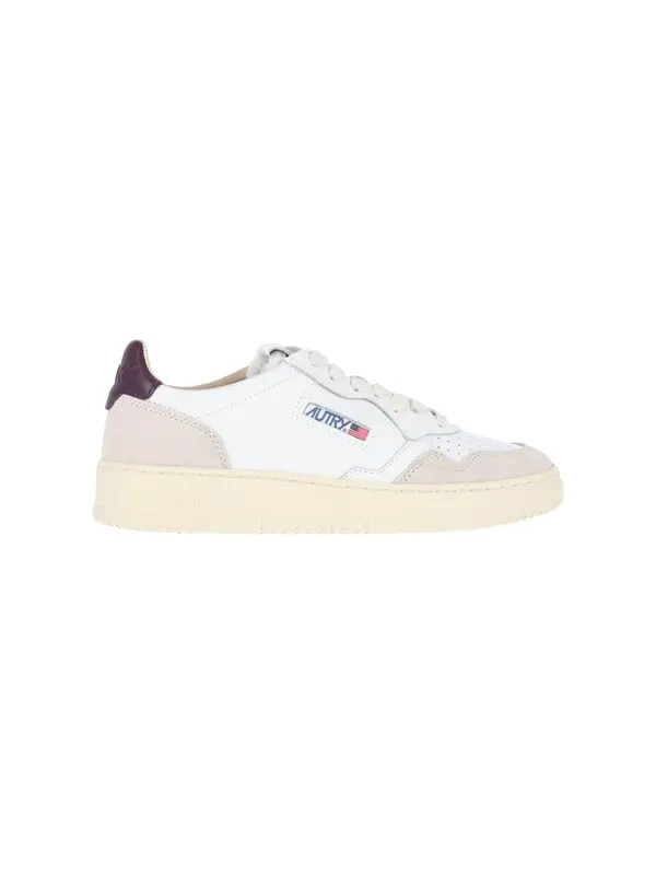 AUTRY Leather & Suede Sneakers - White