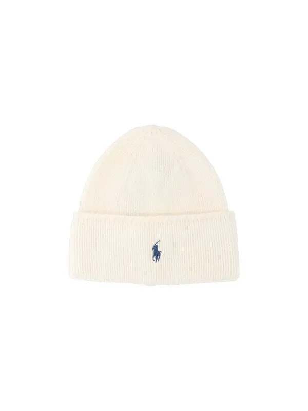 Polo Ralph Lauren 100% Wool Beanie - Cream