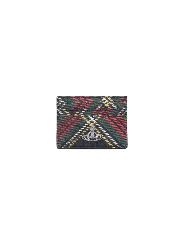 VIVIENNE WESTWOOD Designer Small Wallet With Signature Detail - Multicolour
