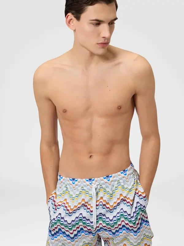 Missoni Printed Swim Shorts With Pockets