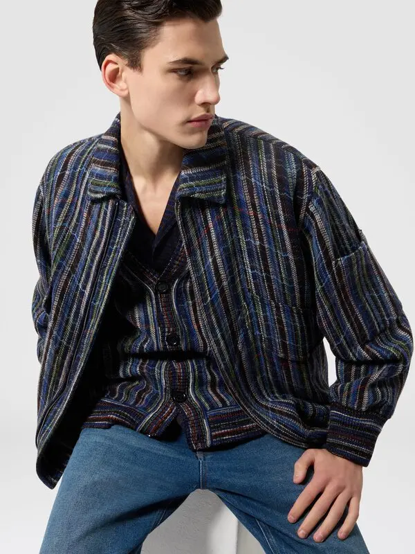 Missoni Wool And Viscose Bomber Jacket With Pockets
