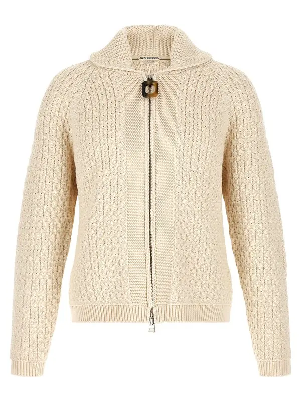 JW Anderson Cable Knit Cardigan - White
