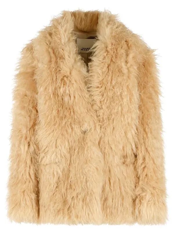 Isabel Marant Étoile Mylae Beige Polyester Fur Coat - Cream