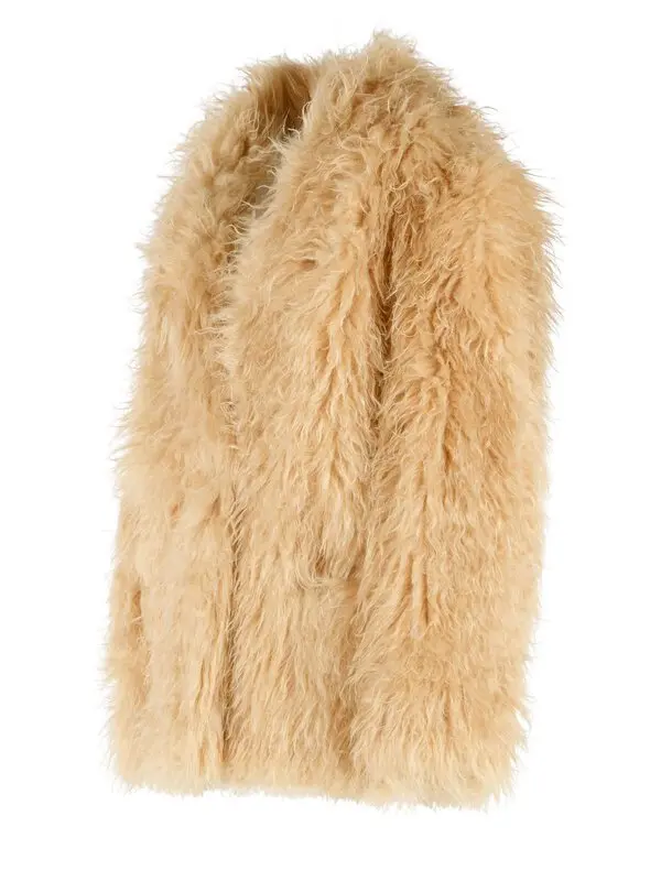 Isabel Marant Étoile Mylae Beige Polyester Fur Coat - Cream