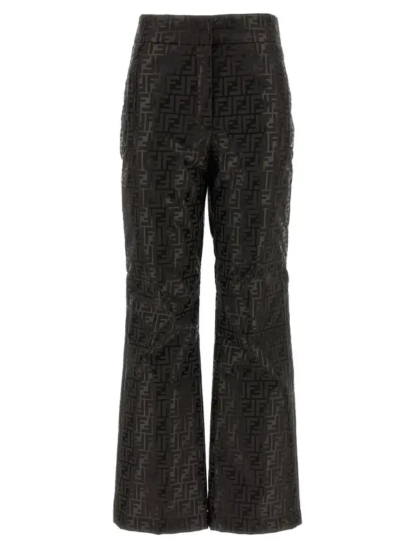 Fendi Ski Pants With Ff Pattern - Brown