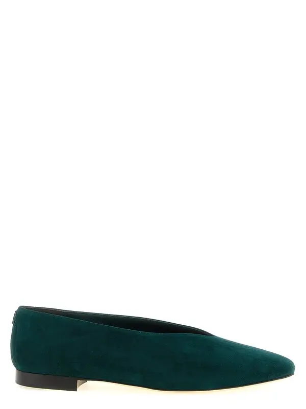 JIMMY CHOO Margot Suede Ballet Flats - Green
