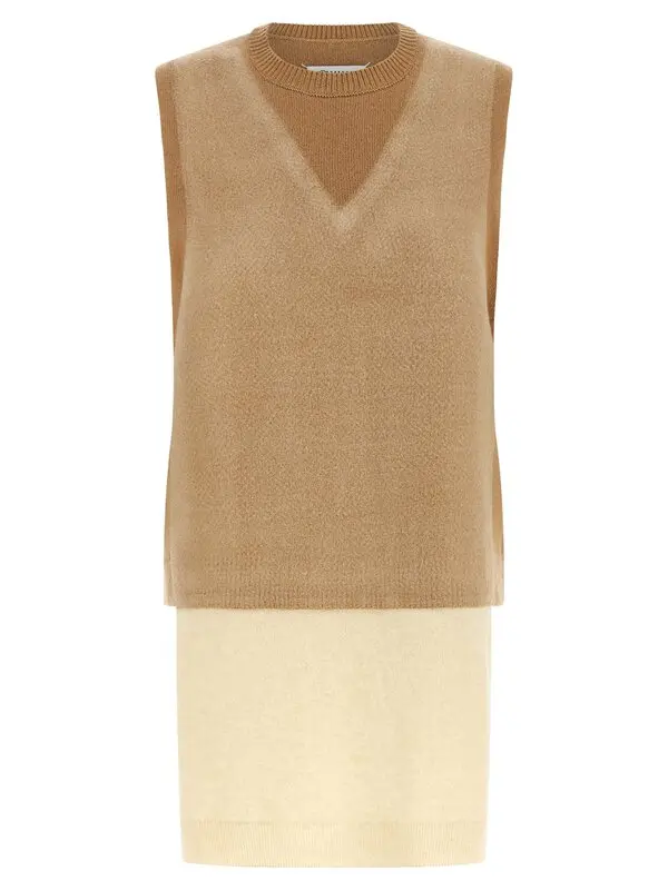 MAISON MARGIELA Memory Of" Vest In Virgin Wool - Cream