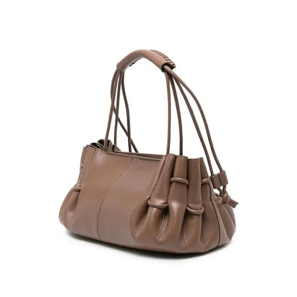 Hereu Braided Handle Leather Tote - Brown