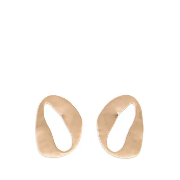Cult Gaia Tone Brushed Asymmetric Earrings - Gold