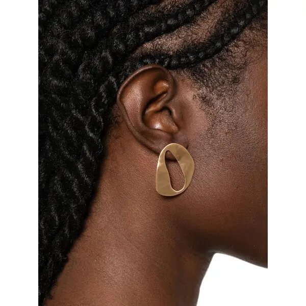 Cult Gaia Tone Brushed Asymmetric Earrings - Gold