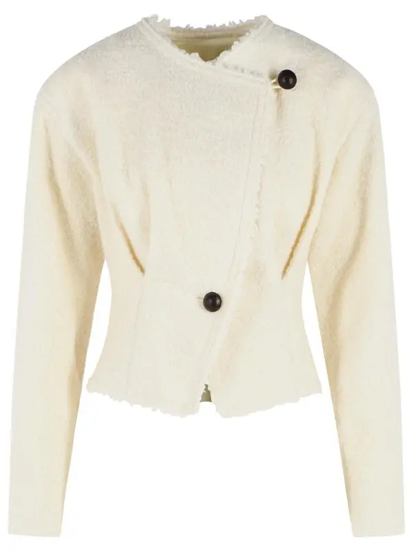 Isabel Marant Étoile Ivory Virgin Wool Blend Jacket - Cream