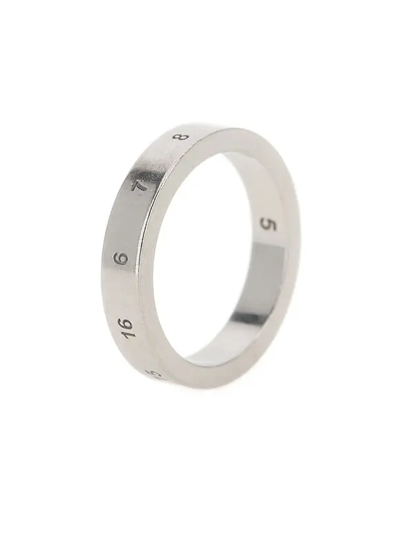 MAISON MARGIELA Numeric" Engraved Band Ring - Silver