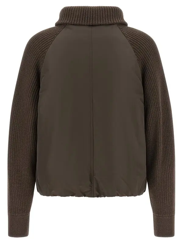 Brunello Cucinelli Knit Insert Down Jacket