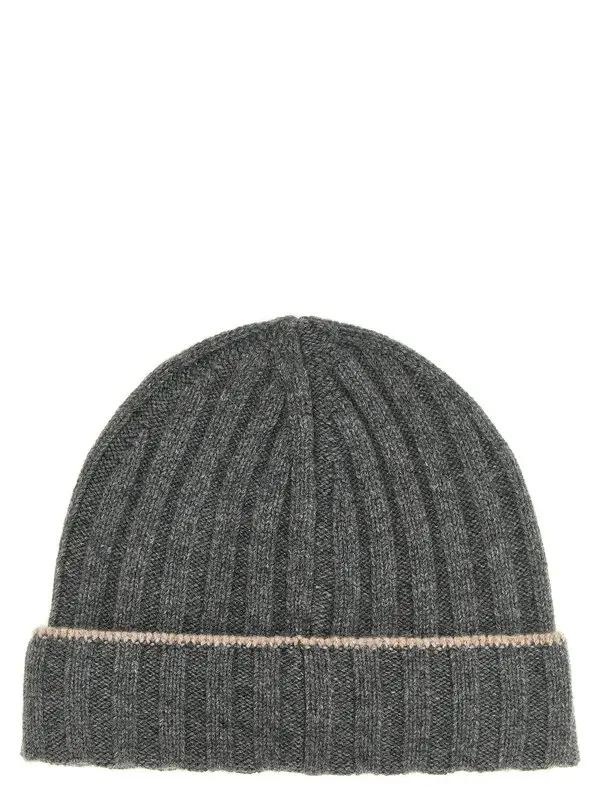 Brunello Cucinelli Cashmere Beanie - Gray