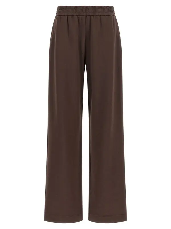 Moncler Double Knit Wide Leg Joggers - Brown