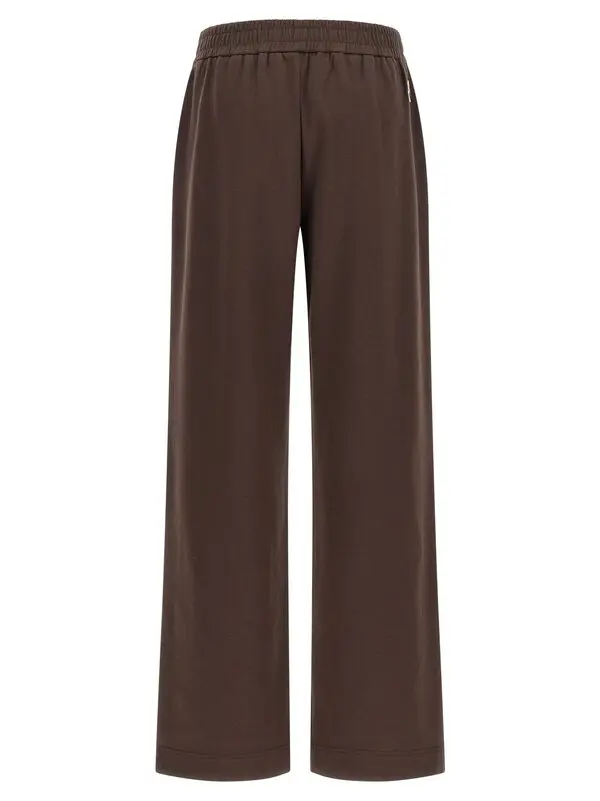 Moncler Double Knit Wide Leg Joggers - Brown