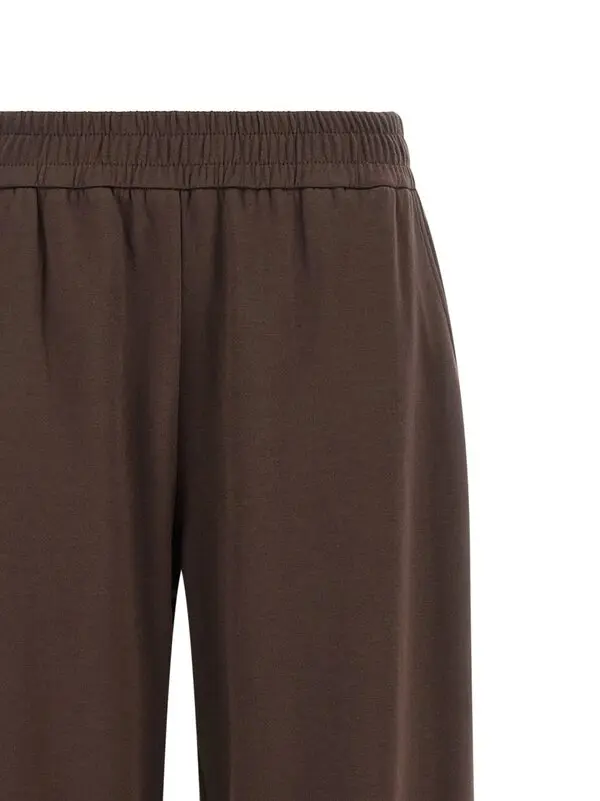 Moncler Double Knit Wide Leg Joggers - Brown